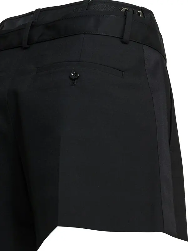 Sacai Buckled Shorts - Black