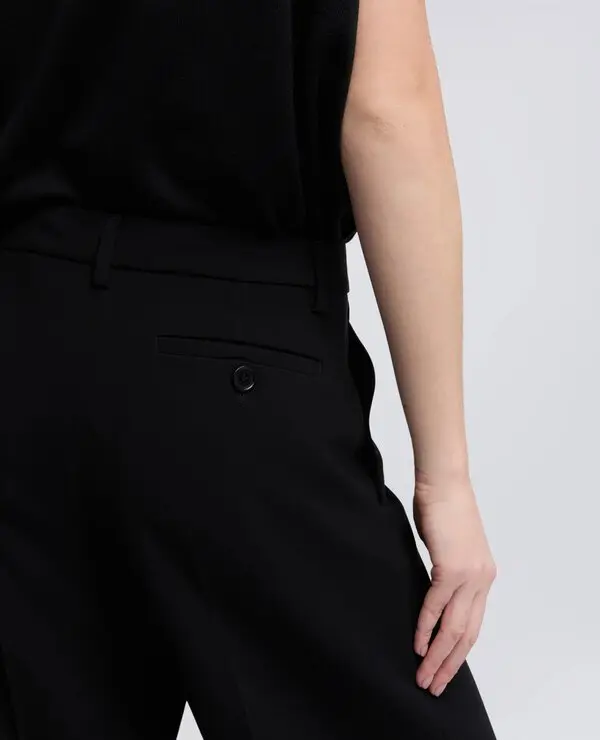 Aspesi High Waist Wide Leg Casual Pants - Black