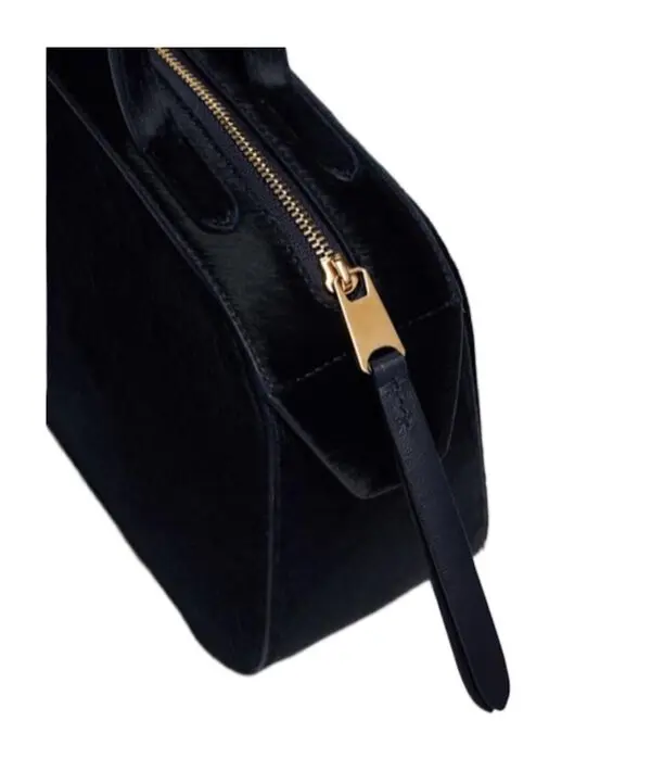 Khaite Simona Pony Skin Shoulder Bag - Black