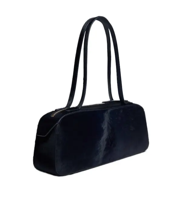 Khaite Simona Pony Skin Shoulder Bag - Black