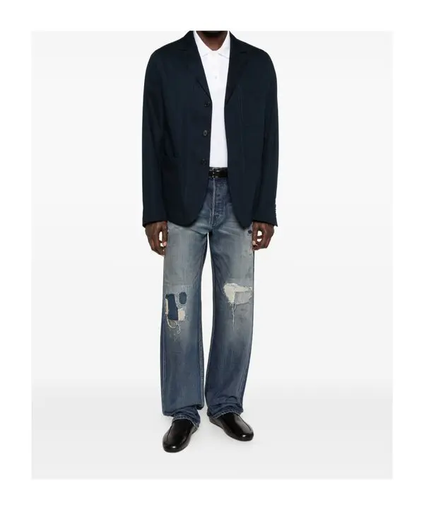Givenchy Single-breasted Deconstructed Cotton Jacket