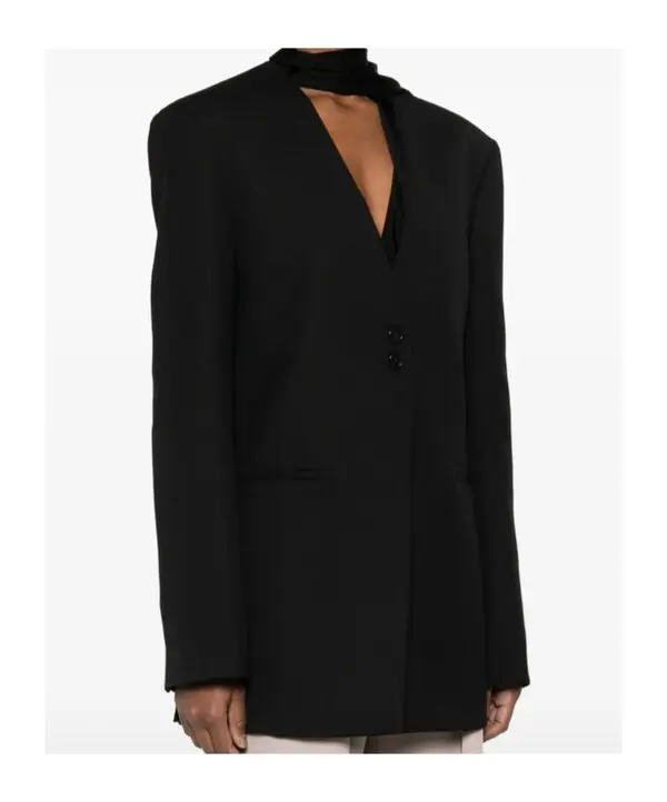 THE FRANKIE SHOP Long-sleeved Casual Jacket With Button Closure And Patch Pockets