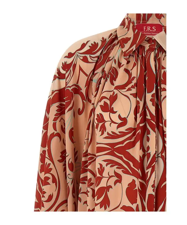 F.R.S FOR RESTLESS SLEEPERS Printed Puff Sleeve Maxi Dress