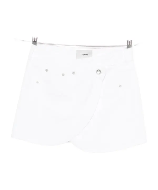 Coperni Denim Mini Skirt - White