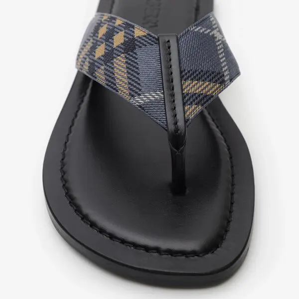 Burberry Check Pavilion Sandals - Wave Blue