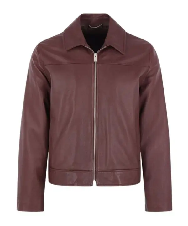 LARDINI Long-sleeved Leather Jacket - Red