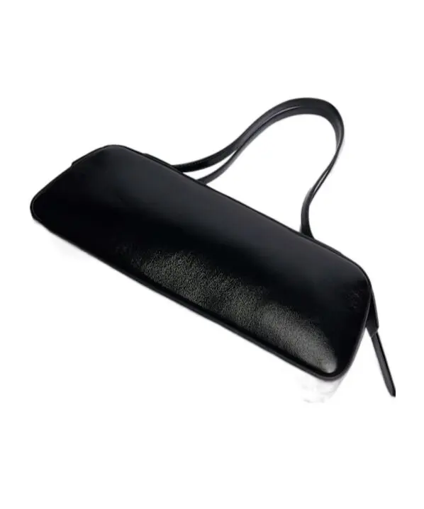 Khaite Simona Crackled Patent Shoulder Bag - Black
