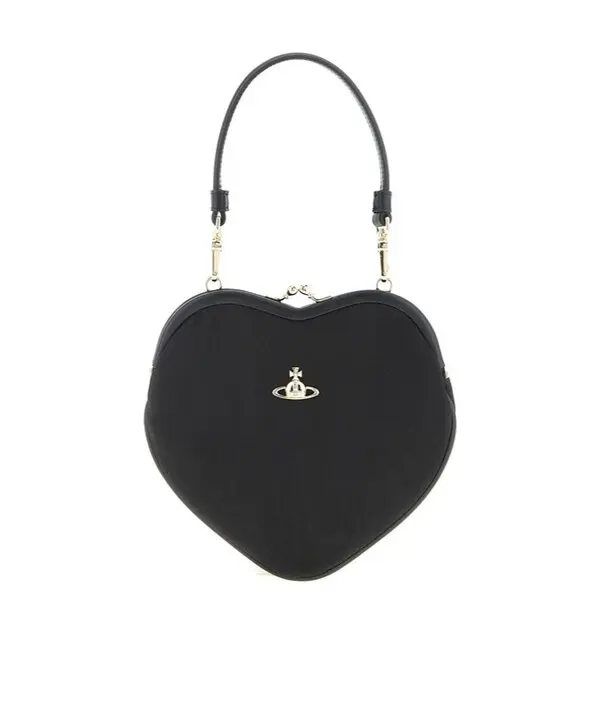 VIVIENNE WESTWOOD Belle Heart Frame Purse Handbag - Black