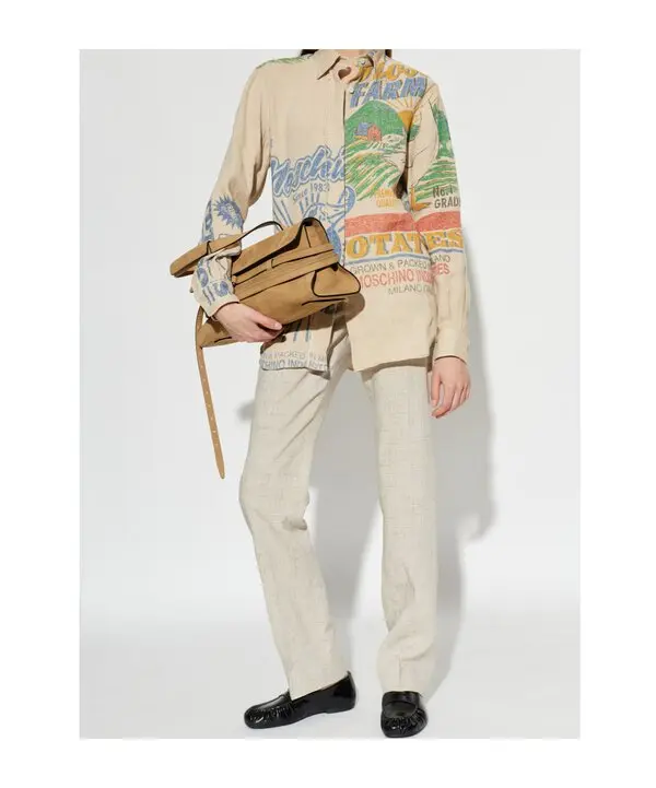 Moschino Straight-leg Tailored Pants With Belt Loops