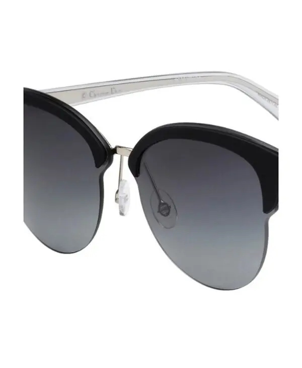 Dior Logo Embellished Sunglasses - Black