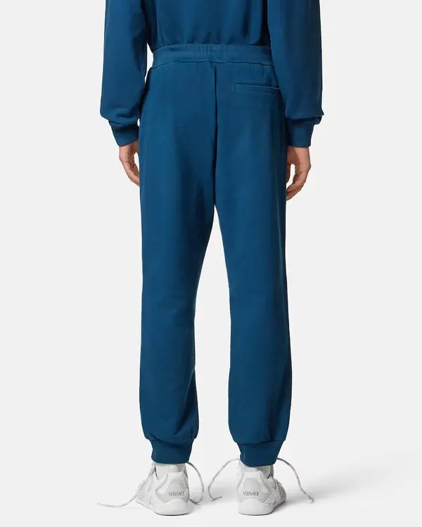 Versace Medusa-head Embroidered Sweatpants - Blue