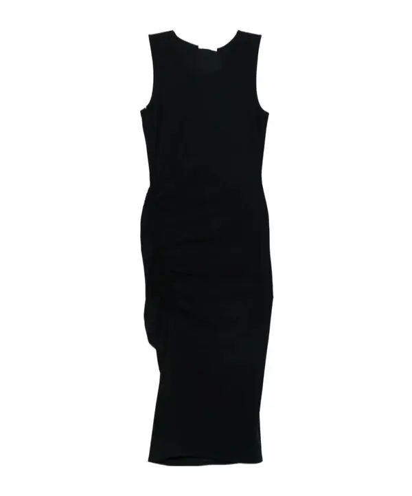 Patrizia Pepe Draped Midi Dress - Black