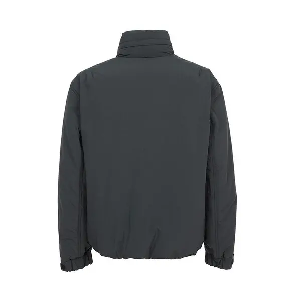 Moncler Long-sleeved Down Jacket With Stand-up Collar - Black