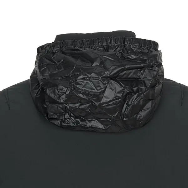 Moncler Long-sleeved Down Jacket With Stand-up Collar - Black