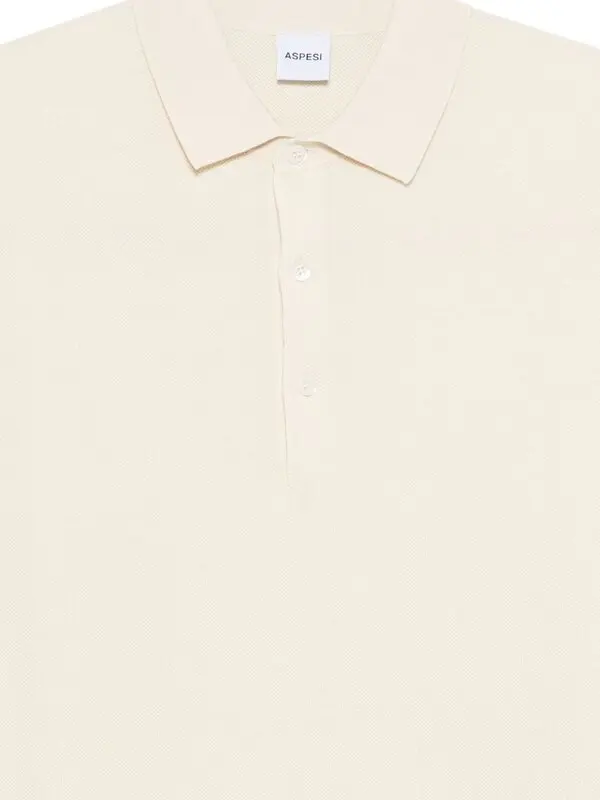 Aspesi Short Sleeve Polo Shirt - White