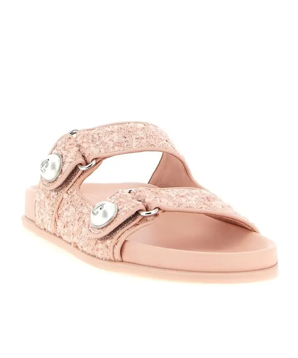 JIMMY CHOO Fayence Flat Sandals - Nude