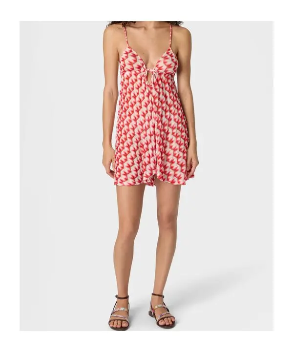 Missoni Tie-front Graphic Beach Jumpsuit - Pink