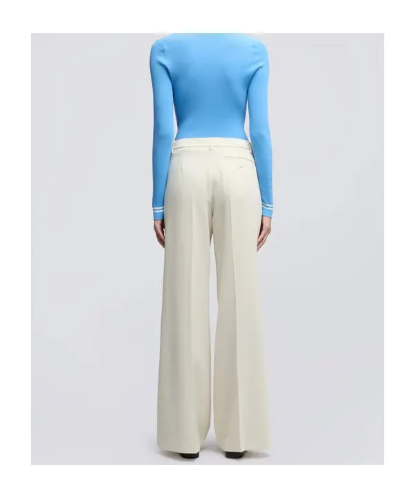 Aspesi High Waisted Wide Leg Casual Pants - White