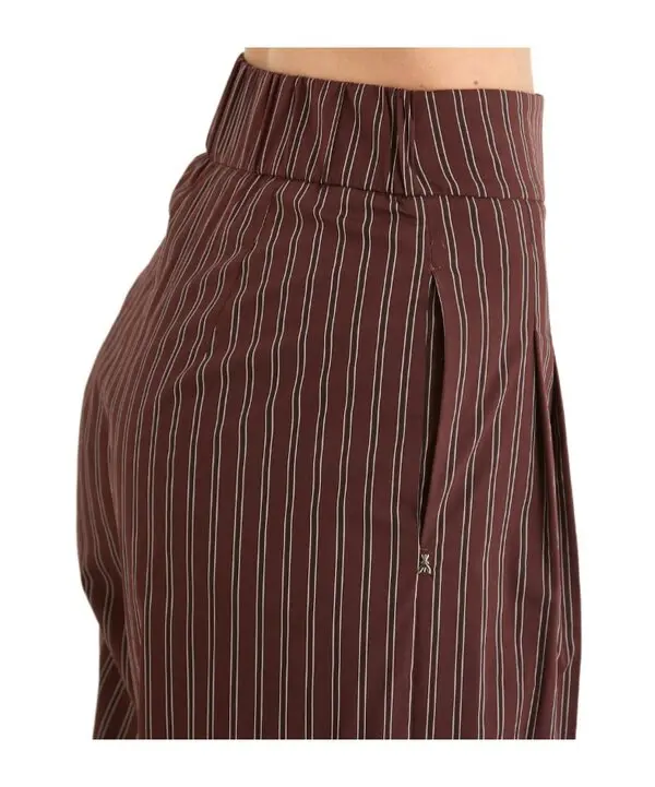 Patrizia Pepe Pinstriped Wide-leg Pants - Red