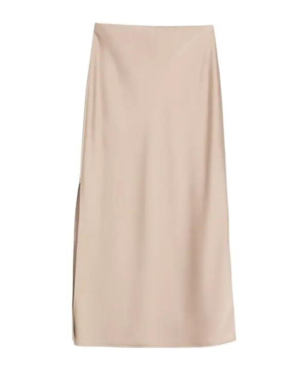 D.exterior Slit Midi Skirt