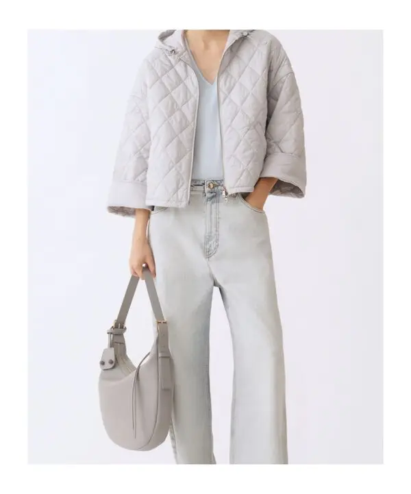 Fabiana Filippi Quilted Hooded Jacket - White