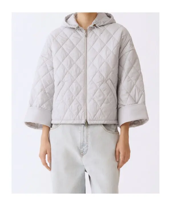 Fabiana Filippi Quilted Hooded Jacket - White