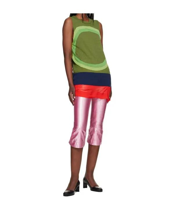 EDWARD CUMING Metallic Capri Pants