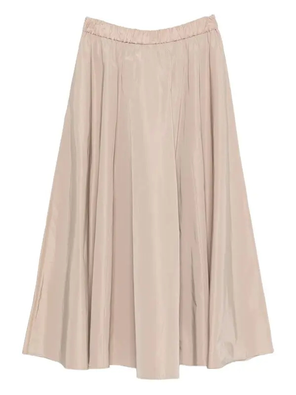 Aspesi Pleated Taffeta Skirt - Nude