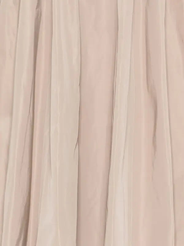 Aspesi Pleated Taffeta Skirt - Nude