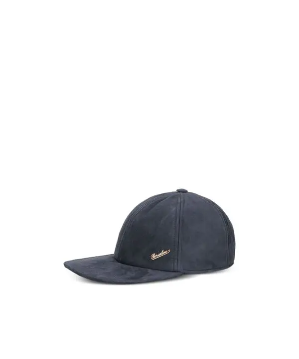 Borsalino Otis Suede Baseball Cap - Black