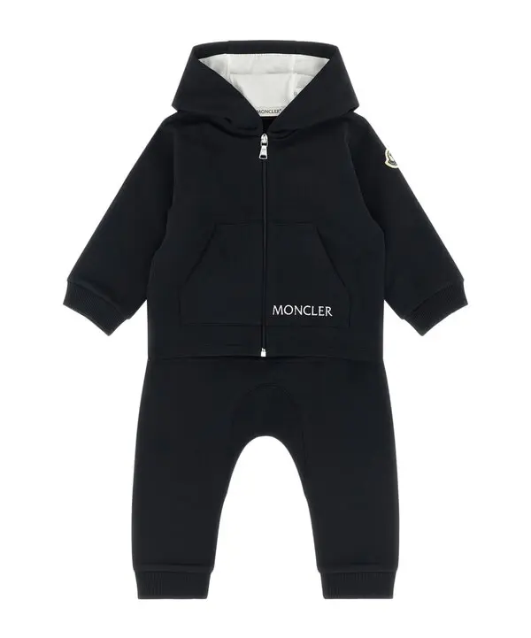 Moncler Zipped Hooded Sweatshirt And Track Pants Set - Blue