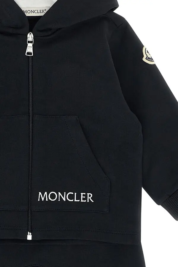 Moncler Zipped Hooded Sweatshirt And Track Pants Set