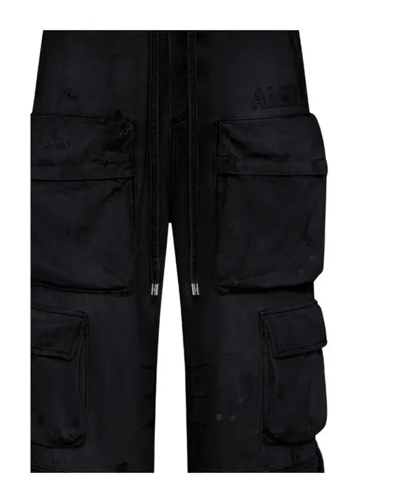 Amiri Distressed Cargo Jeans - Black