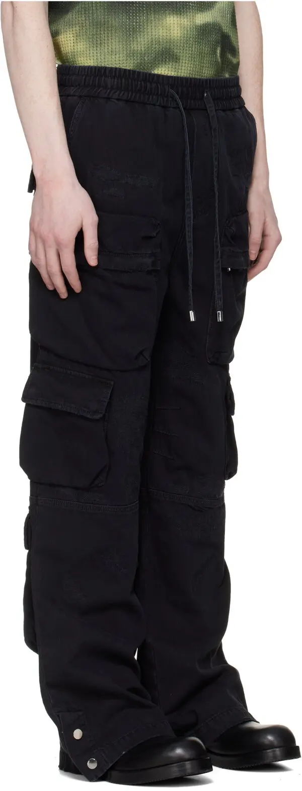 Amiri Distressed Cargo Jeans - Black