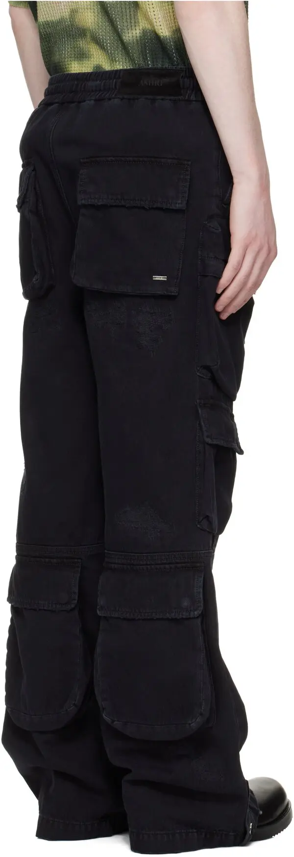 Amiri Distressed Cargo Jeans - Black