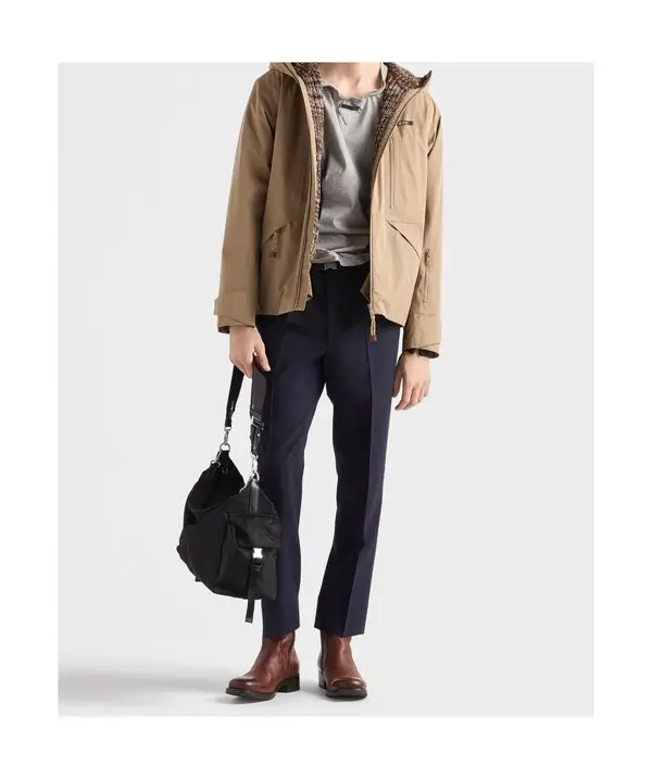 Prada Pleated Tailored Trousers - Navy