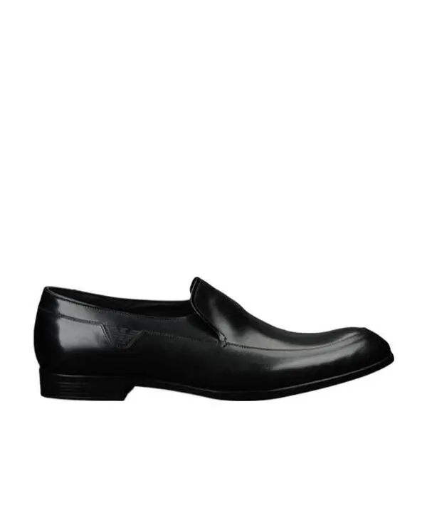 Emporio Armani Logo Loafers - Black