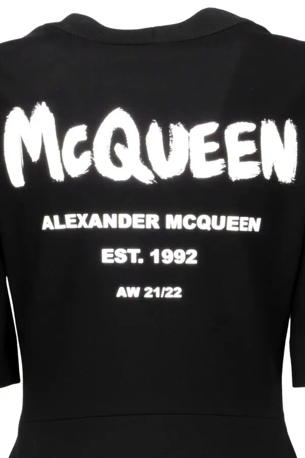 Alexander McQueen Logo Print Mini Dress