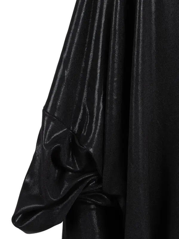 Norma Kamali Super Oversized Boyfriend Shirt Bodysuit - Black