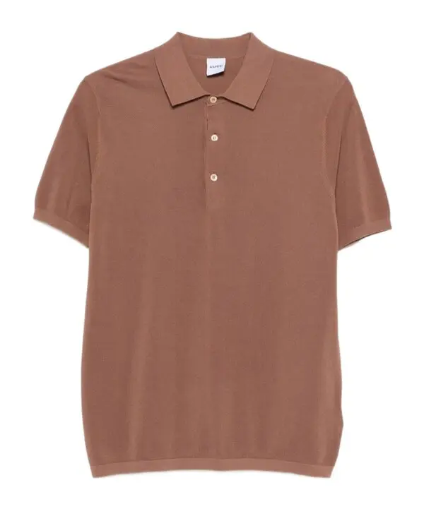 Aspesi Button Polo Shirt - Brown