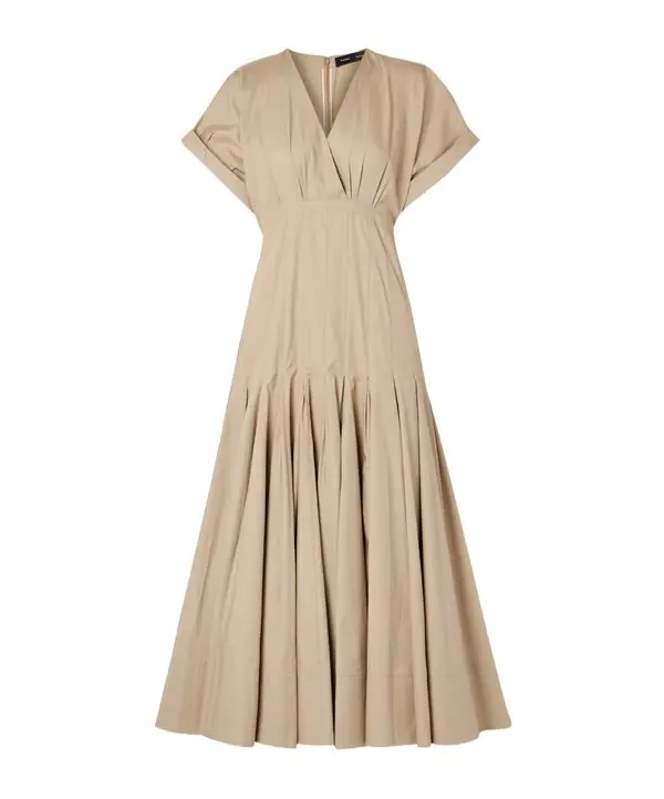 Proenza Schouler Ciara Pleated Dress - Beige