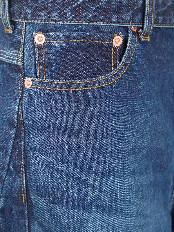 Sacai Wide-leg Denim Jeans With Decorative Belt