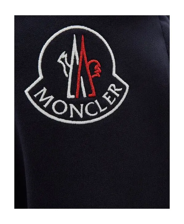 Moncler Logo Patch Cotton Wool Track Pants