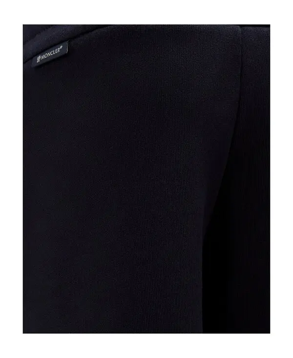 Moncler Logo Patch Cotton Wool Track Pants