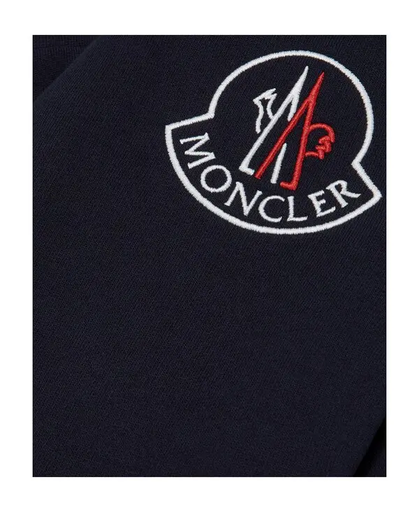 Moncler Logo Patch Cotton Wool Track Pants