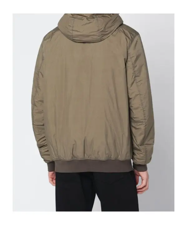 Stone Island Hooded Zip-up Padded Jacket - Green