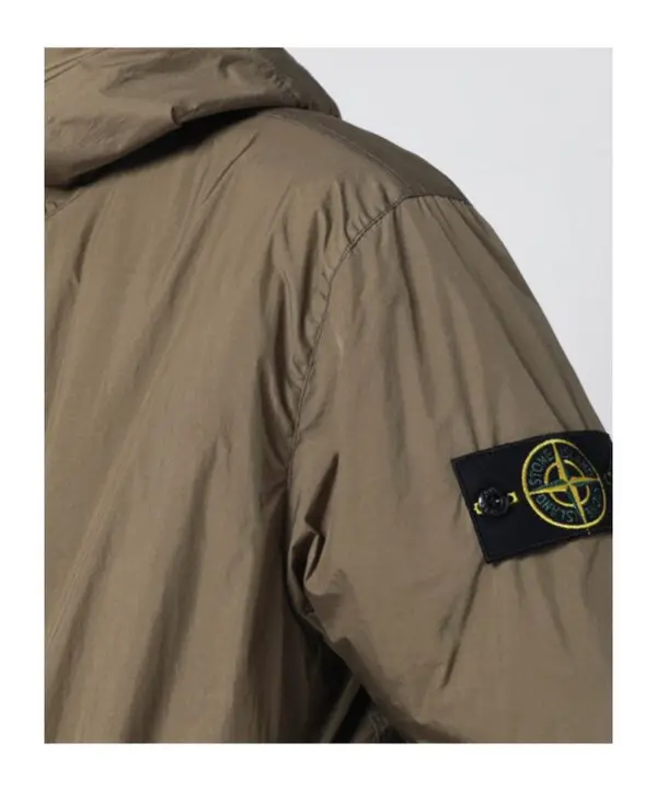 Stone Island Hooded Zip-up Padded Jacket - Green