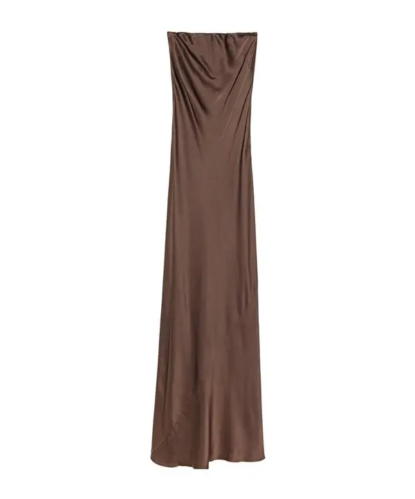 FORTE_FORTE Strapless Midi Dress - Chocolate-colored