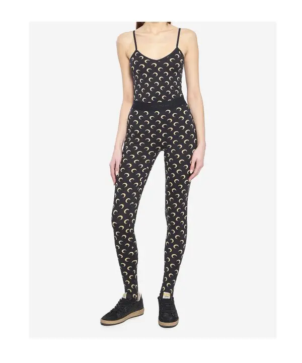 MARINE SERRE V-neck Halter Top Printed