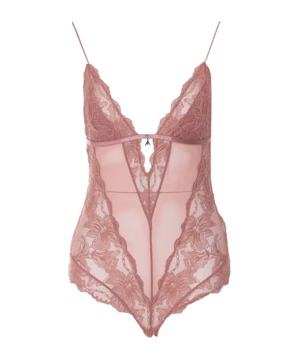Patrizia Pepe Lace Cut-out Bodysuit - Pink